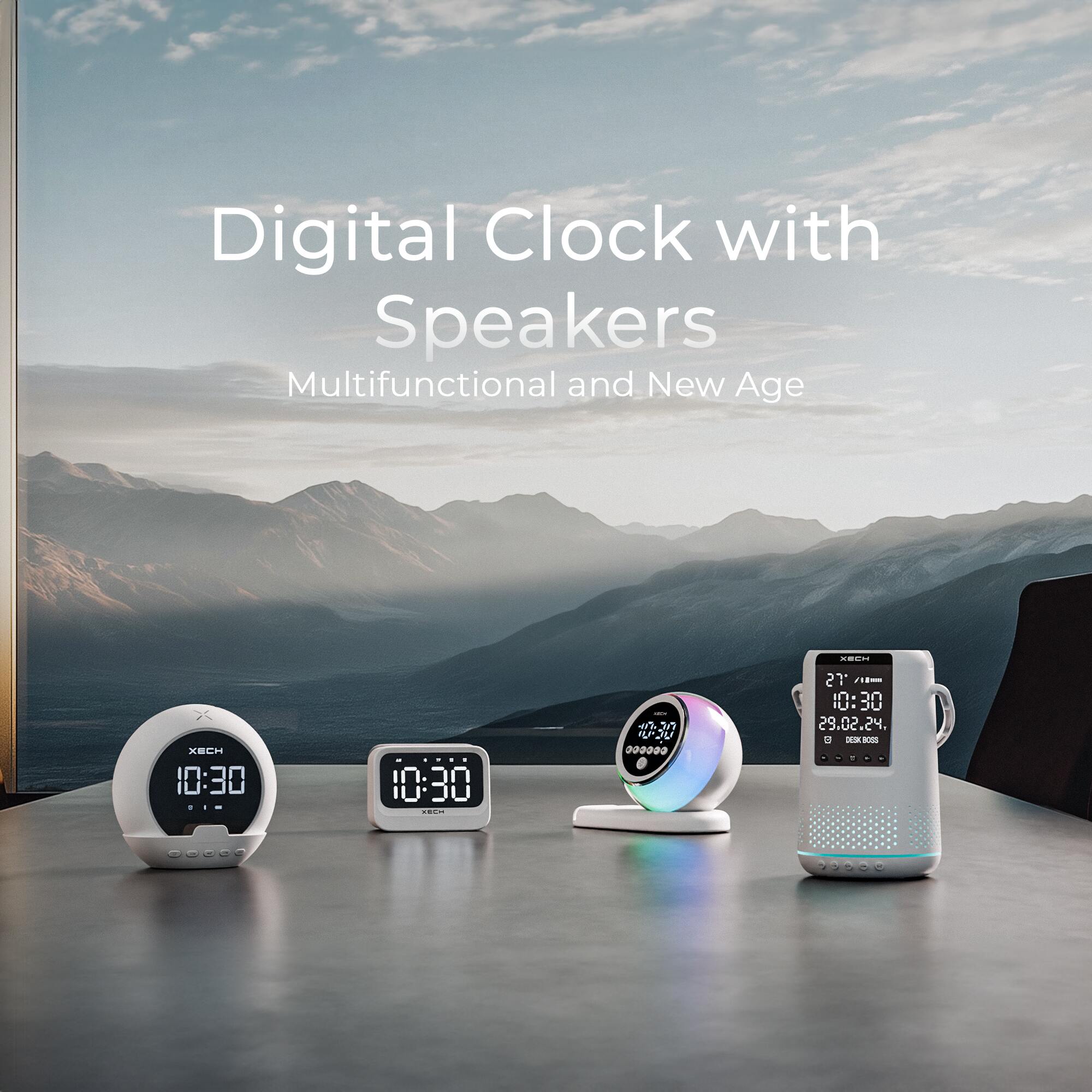 Digital Alarm Clocks with Bluetooth Speakers – XECH