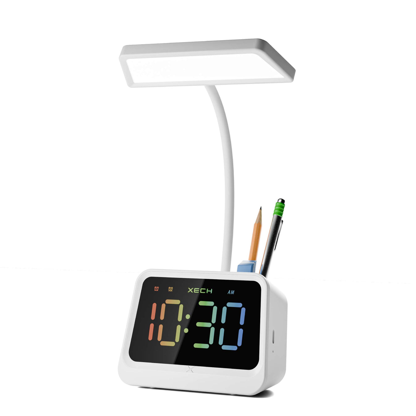Table Lamp with Alarm Clock and Pen Stand | Multicoloured Display Prism ...