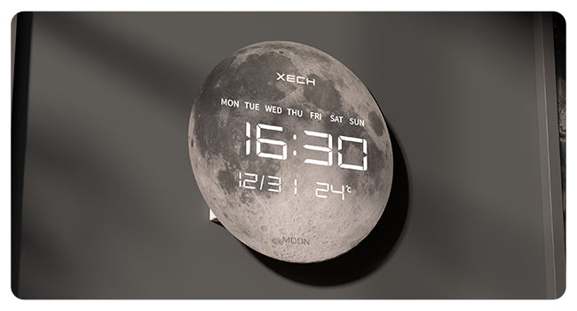 Wall Clock for Living Room | Solaris Plus Digital Clocks - Moon Design ...