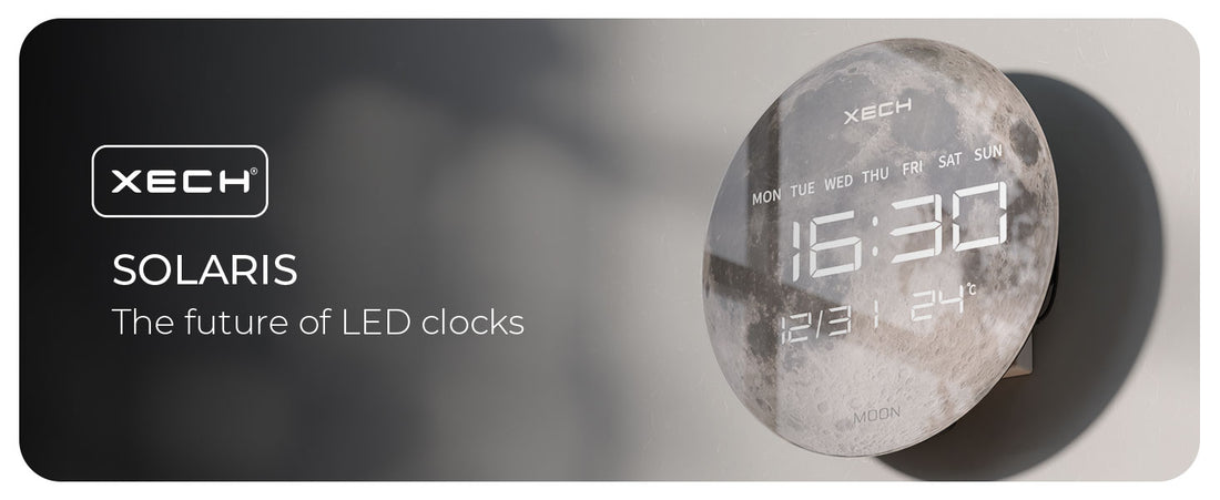 Wall Clock for Living Room | Solaris Plus Digital Clocks - Moon Design ...