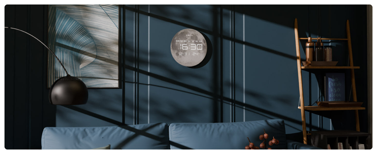 Wall Clock for Living Room | Solaris Plus Digital Clocks - Moon Design ...