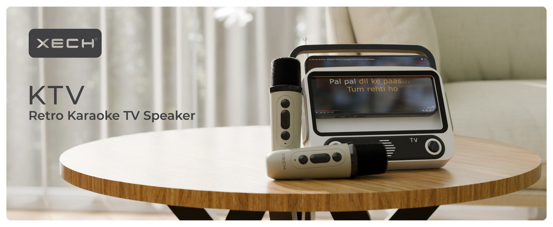 Karaoke TV Speaker with Dual Microphones | KTV Retro TV Speaker – XECH