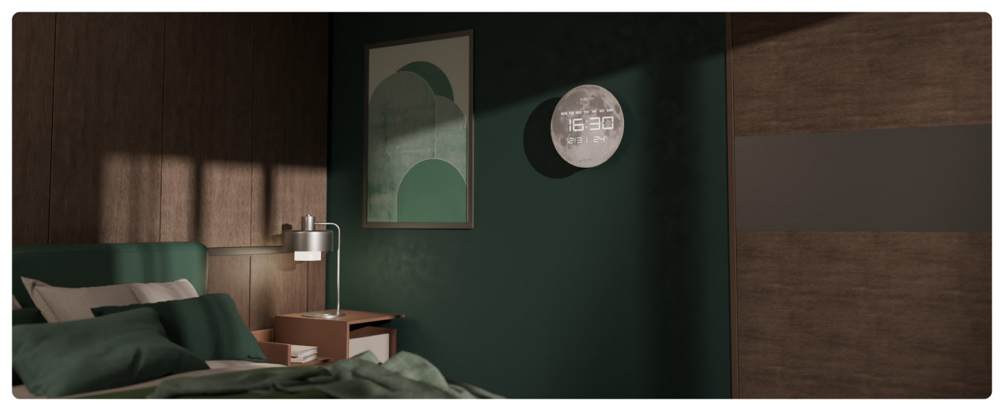 Wall Clock for Living Room | Solaris Plus Digital Clocks - Moon Design ...