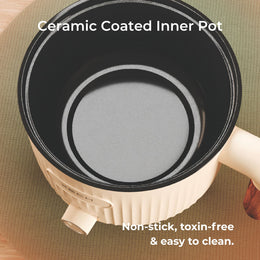 2L Multipurpose Electric Kettle & Cooking Pot with Steamer - Mini Chef ...