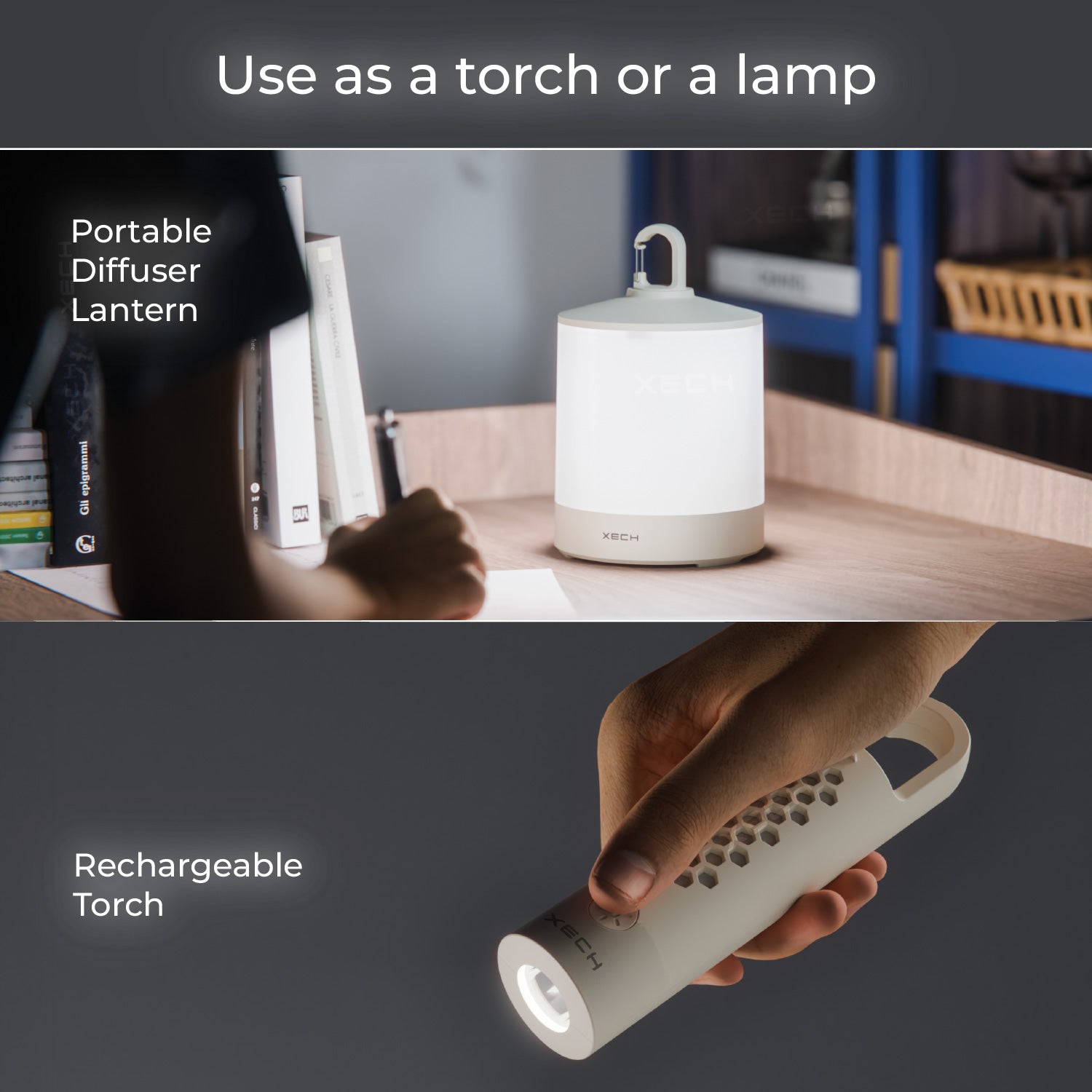 Detachable & Rechargeable Torch with Diffuser | XECH Beam Plus