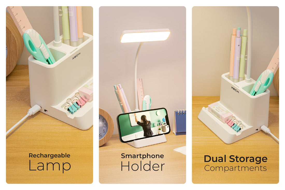 Table Lamp for Students with Pen Stand | Desky Lite – XECH