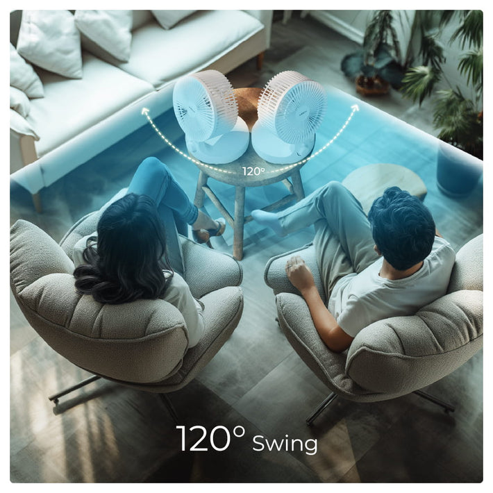 Noiseless Table Fan with Oscillation | Airwave Desk Fan – XECH