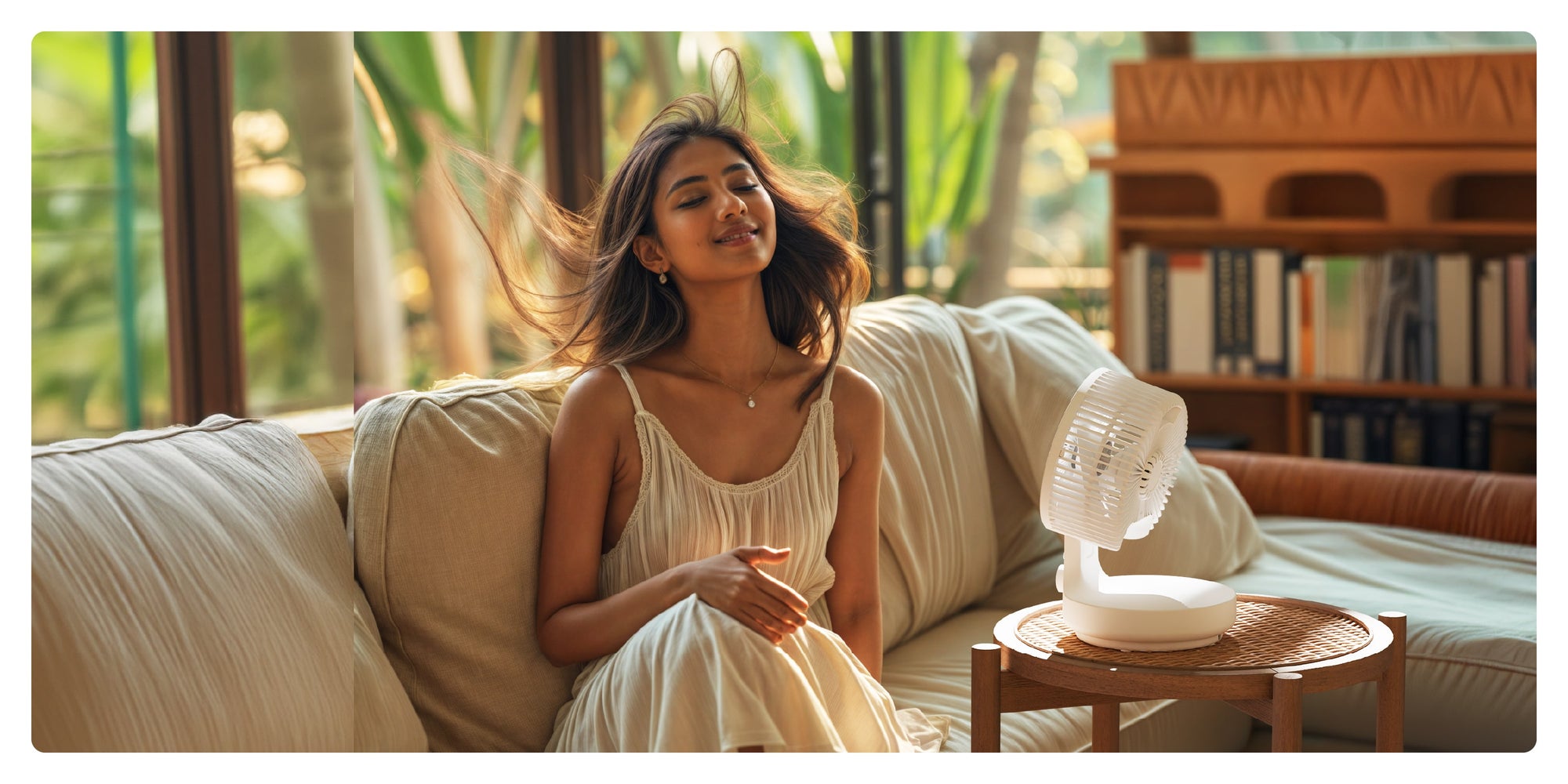 Noiseless Table Fan with Oscillation | Airwave Desk Fan – XECH