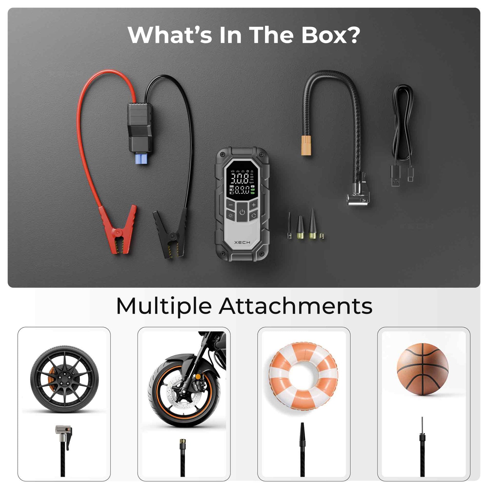 Tyre Inflator with Jump Starter - JUMPX – XECH