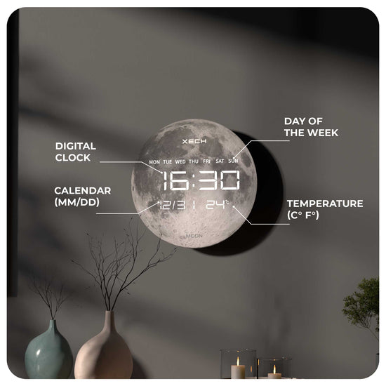 Digital Wall Clock - Solaris LED Wall Clocks for Home Decoration – XECH