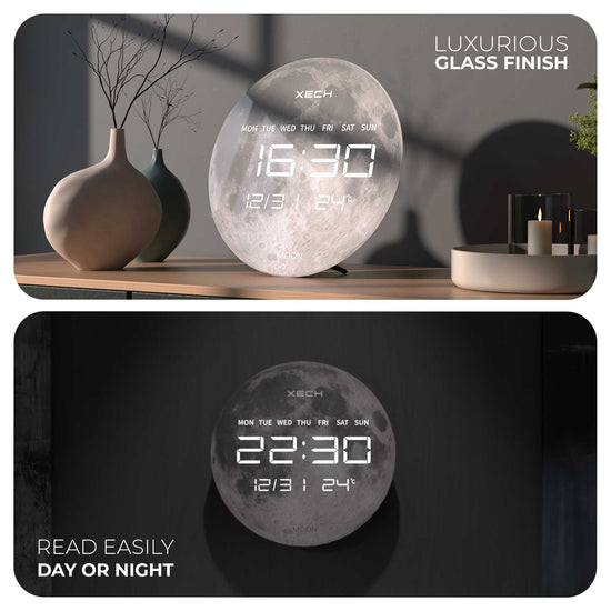 Digital Wall Clock - Solaris LED Wall Clocks for Home Decoration – XECH