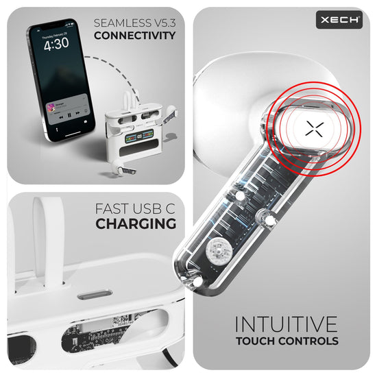 Clearpods - Transparent TWS Earpods with Powerbank & In-Built Cables – XECH
