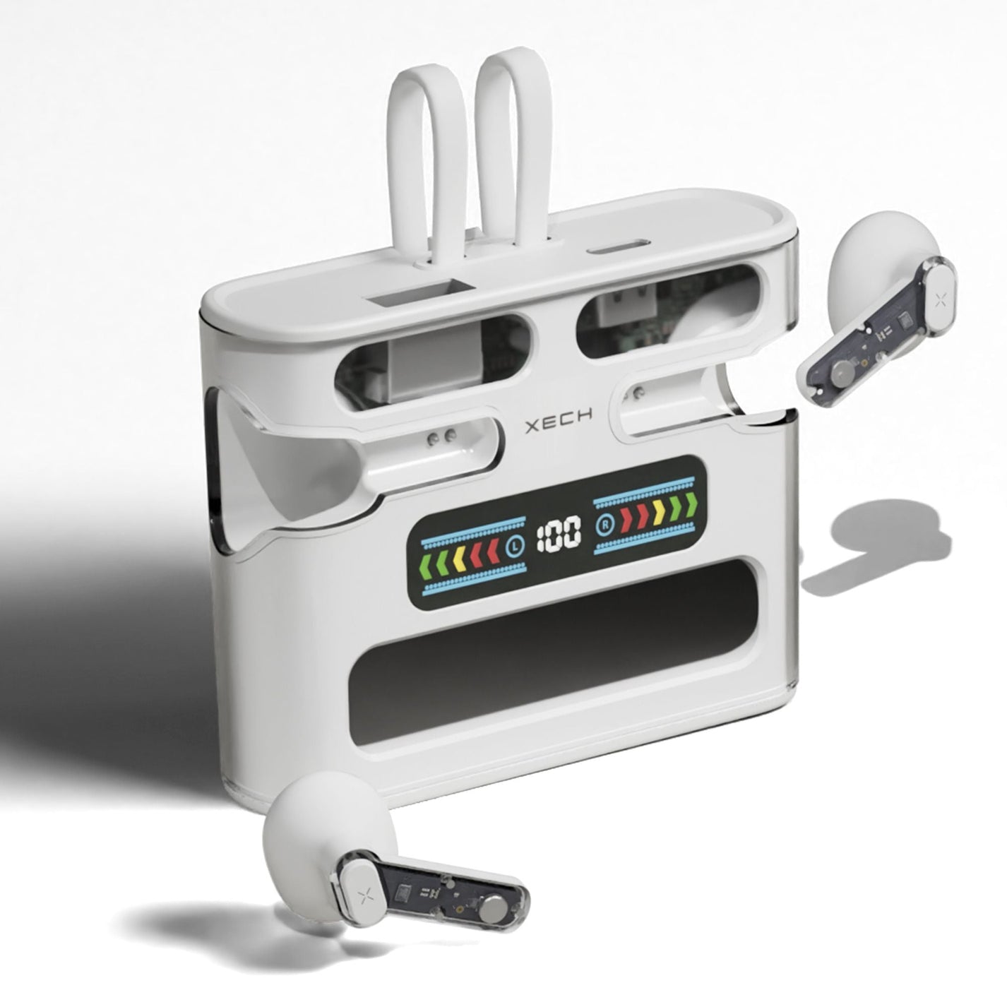 Clearpods - Transparent TWS Earpods with Powerbank & In-Built Cables – XECH