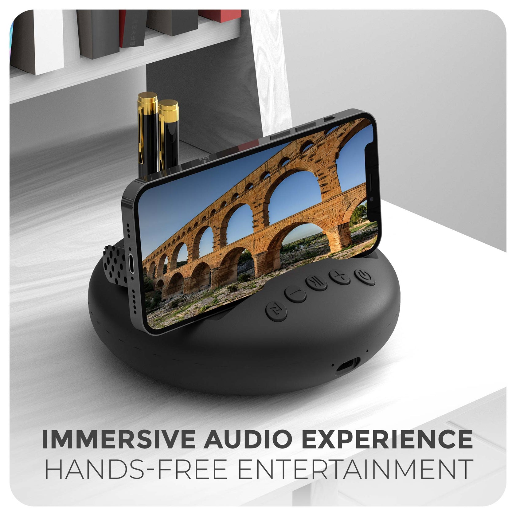 Arc - Bluetooth Speaker with Phone Holder – XECH