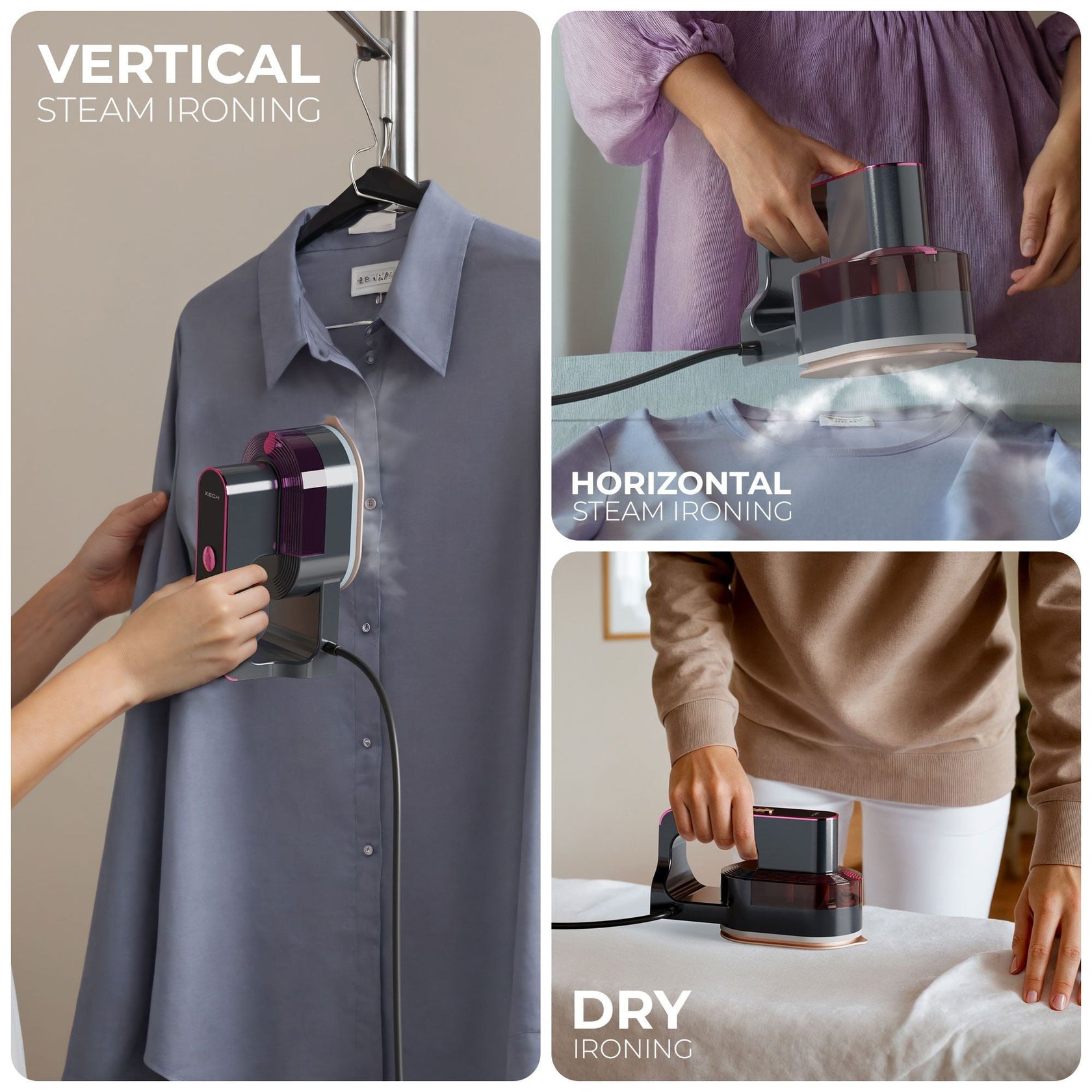 Steam Iron for Clothes | Handheld Garment Steamer SteamX – XECH